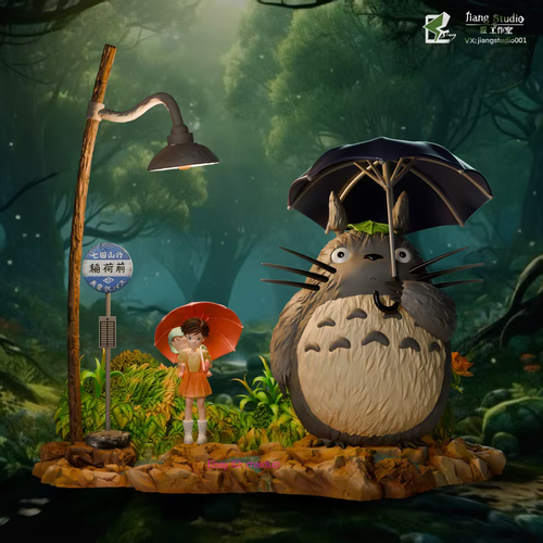 Tonari no Totoro Inari Station Resin JIANG Studio Statue Painted 30cm ...