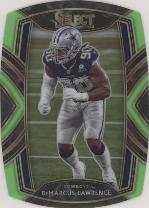 2020 Panini Select - Club Level DeMarcus Lawrence #238 Neon Green Prizm ...