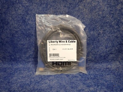 Liberty E2-HDSEM-M-02 6' High Retention High Speed HDMI Cable w ...