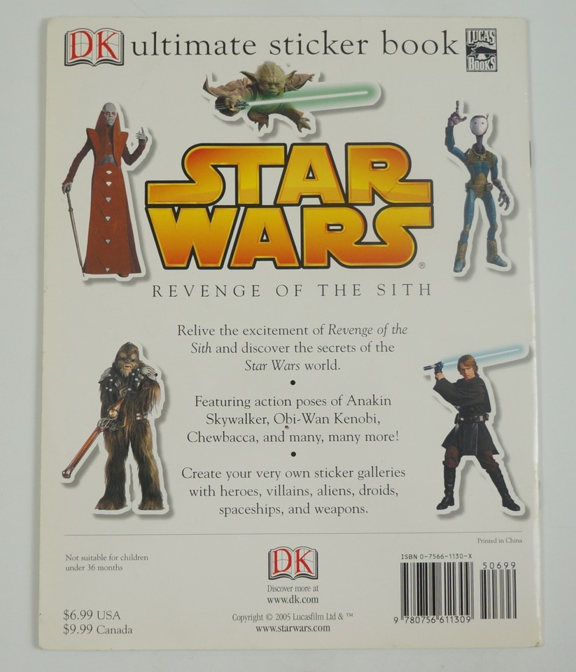 Star Wars Revenge of the Sith Ultimate Sticker Book with 60 reusable ...