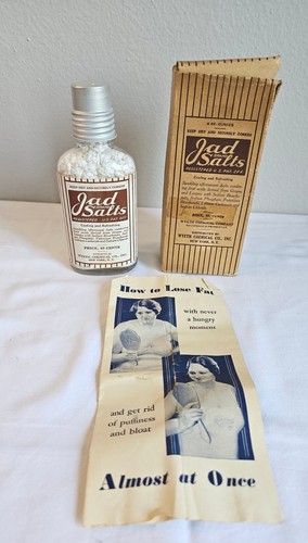 Vintage Apothecary Jad Brand Salts New York City NY, USA ~ Not For Use ...