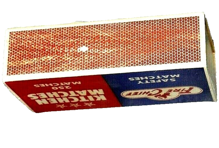 VINTAGE EMPTY FIRE CHIEF SAFTEY MATCHES KITCHEN SYLE MATCHES BOX WAS ...