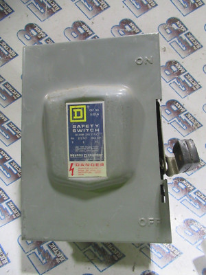 Square D D321N, Series E1, 30A, 240V, 3PH4W, NEMA 1, Fused, Disconnect ...