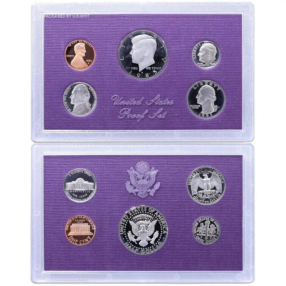 1985 S PROOF Set in Original Box US Mint (5 Coin Set) | eBay