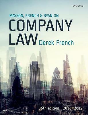 Mayson, French & Ryan on Company Law by Derek French (Paperback, 2018 ...