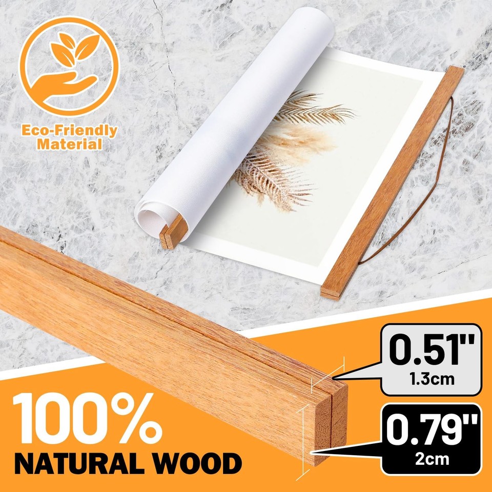 4 Pack 16x20 16x24 16x22 Poster Frame, Magnetic Light Wood Frame Hanger ...