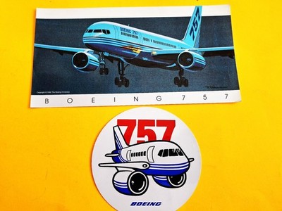 Boeing 757 Sticker 8in x 4in + 757 4in Pudgy Sticker Label Decal | eBay