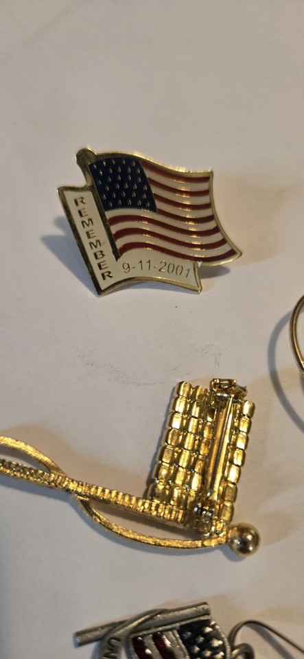 Patriotic Red White Blue Pin Brooch American Flag Lot 4th Of July USA ...