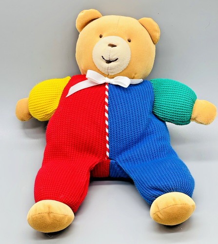 Eden Primary Colors Thermal Waffle Weave Teddy Bear Stuffed Plush 11 inch VTG | eBay