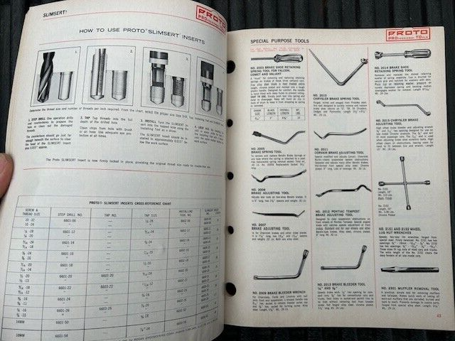 Vintage Original Rare Proto Hand Tools Tune Up Equipment 119 pages ...
