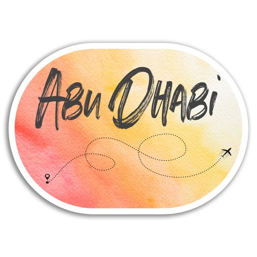 2 x 10cm Abu Dhabi Vinyl Stickers - UAE Travel Fun Sticker Laptop ...