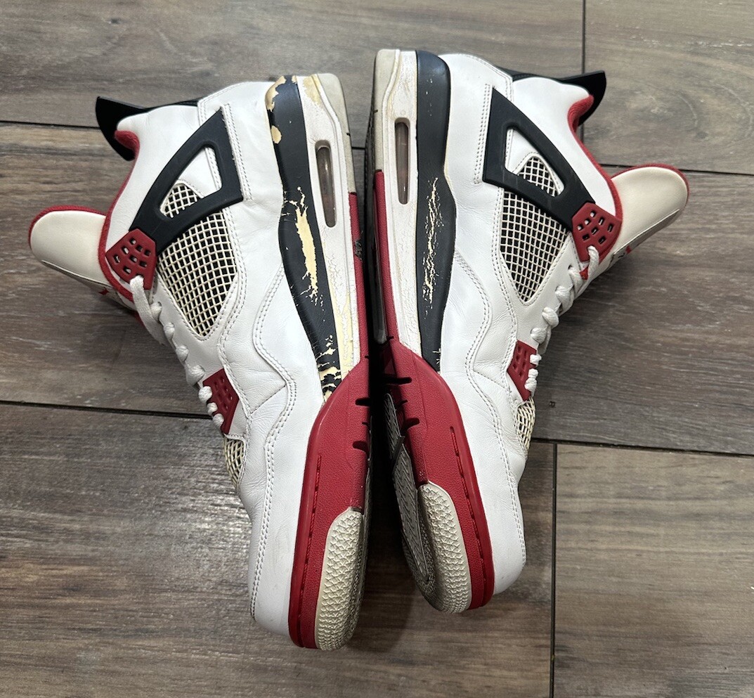 Men’s Nike Air Jordan Size 14 - Retro 4s Fire Red Bred Year: 2012 ...