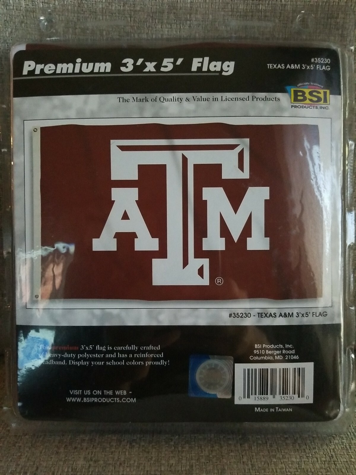 BSI NCAA College Texas A&m Aggies 3 X 5 Foot Flag With Grommets for ...