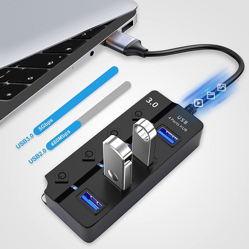 Hub USB 3.0 Sdoppiatore USB Multi USB Porta Con Interruttore Separato e ...