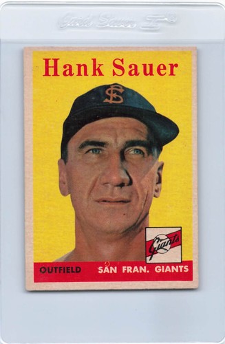 1958 Topps #378 Hank Sauer Giants VG/EX *6151 | eBay