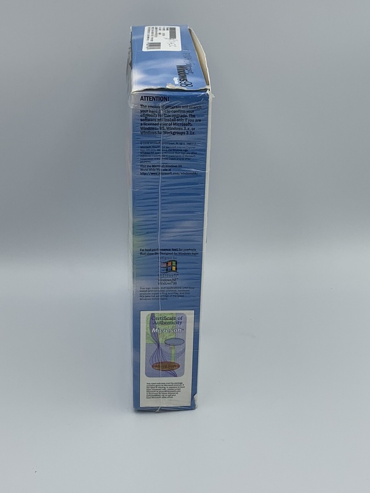 Microsoft Windows 98 Second Full Edition (PC, 1999) Brand New ...