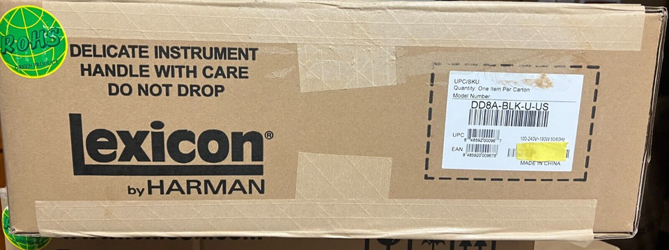 Lexicon DD-8 Multi-Room 8 Channel Home Theater Audio Amplifier 125W x 8 ...