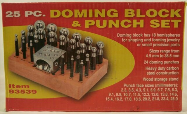 Doming Block and Punch 25pc Set Made of Steel Dapping Craft Metal ...