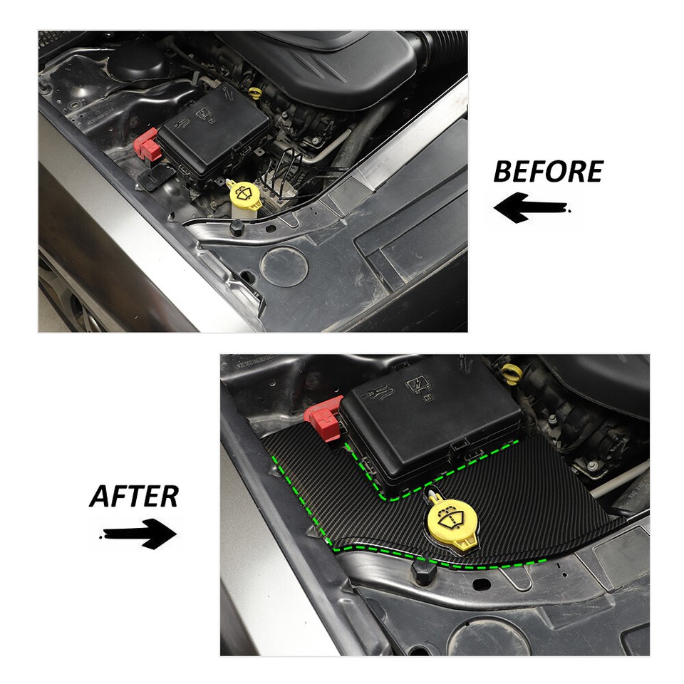 Engine Hood Side anti-Dust Windshield Coolant Cover for Dodge ...
