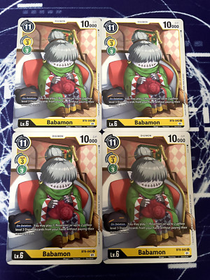 x4 Babamon BT6-042 U Playset Digimon TCG Double Diamond | eBay