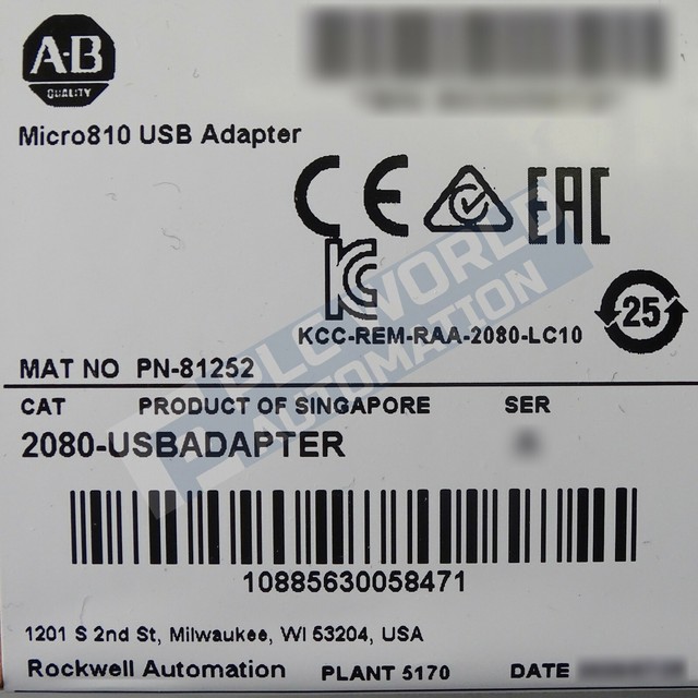 Allen Bradley 2080-usbadapter Micro810 USB Adapter 2080USBADAPTER for ...