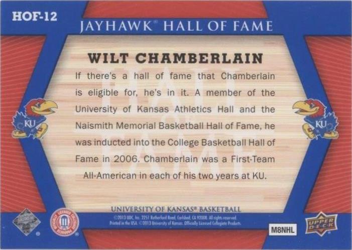 Las mejores ofertas en 2013 Upper Deck University of Kansas - Wilt ...