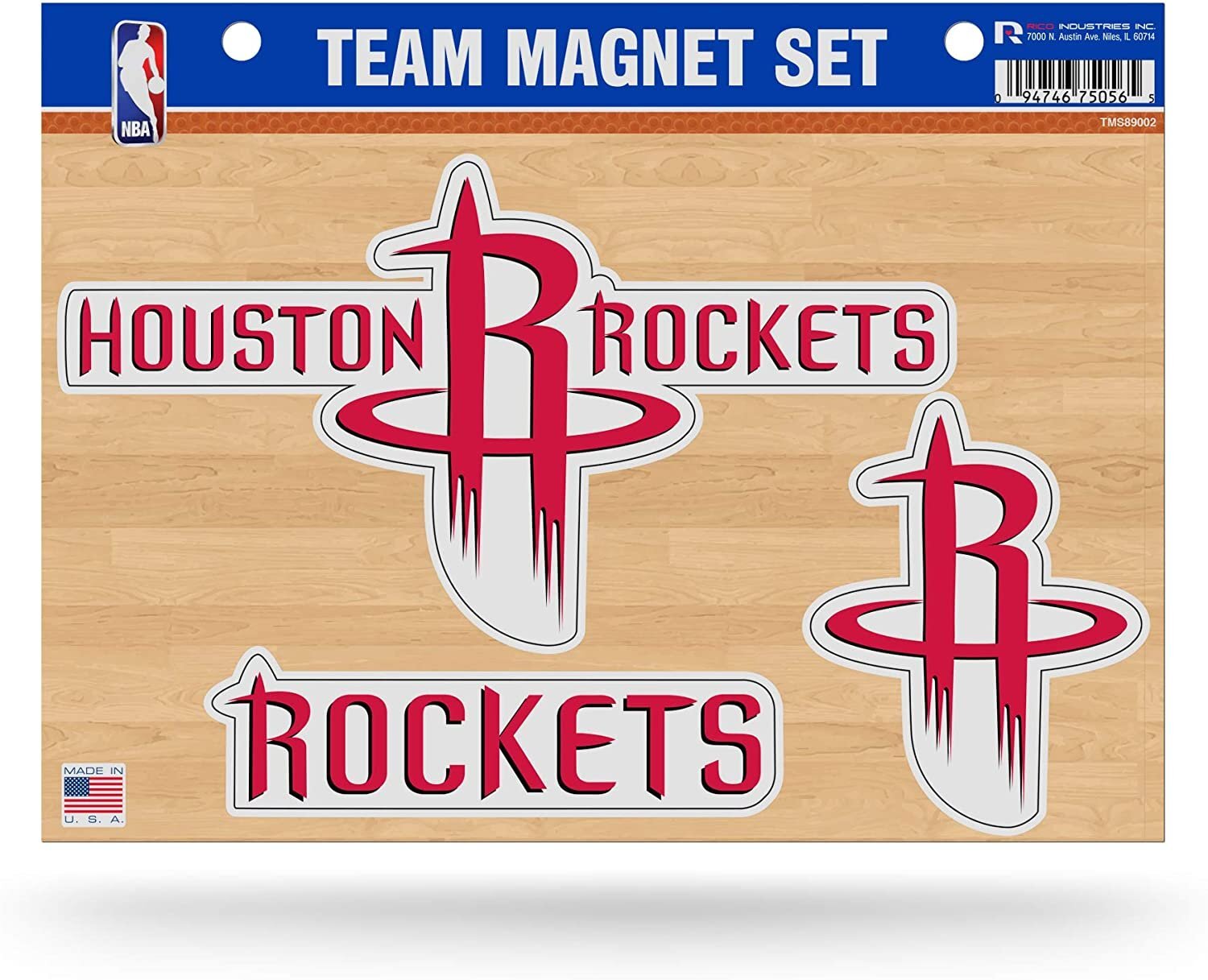 Houston Rockets Team Multi Magnet Set, 8.5x11 Inch Sheet, Die Cut, Auto ...