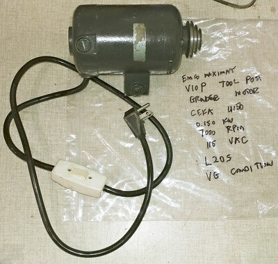 Emco Maximat Lathe Tool Post Grinder Parts: 115 VAC Ceka U-150 Motor 7K ...