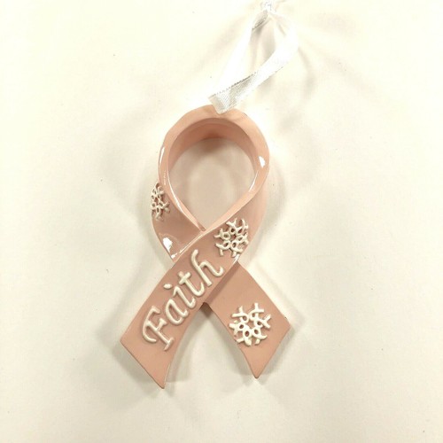 Breast Cancer Foundation Faith Ribbon Ornament Pink Resin #16 | eBay
