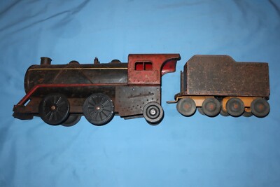 COR COR PRESSED STEEL FLOOR TRAIN STEAM LOCOMOTIVE & TENDER | eBay