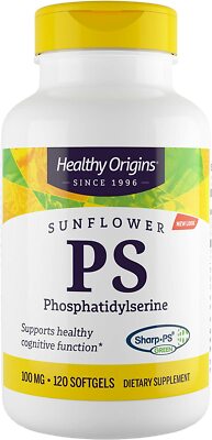Sunflower PS (Phosphatidylserine) Soy-Free, Non-GMO 100 mg, 120 ...