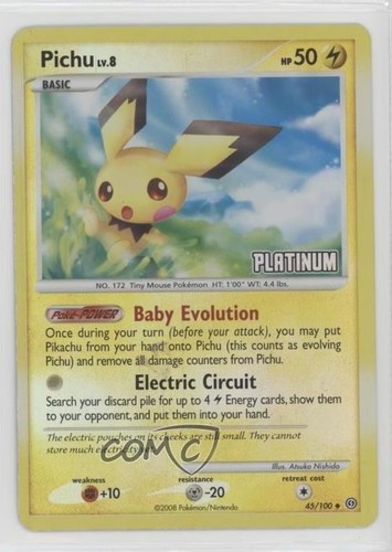 Pichu (Platinum Stamp) Reverse Foil Pokémon Diamond & Pearl Stormfront ...