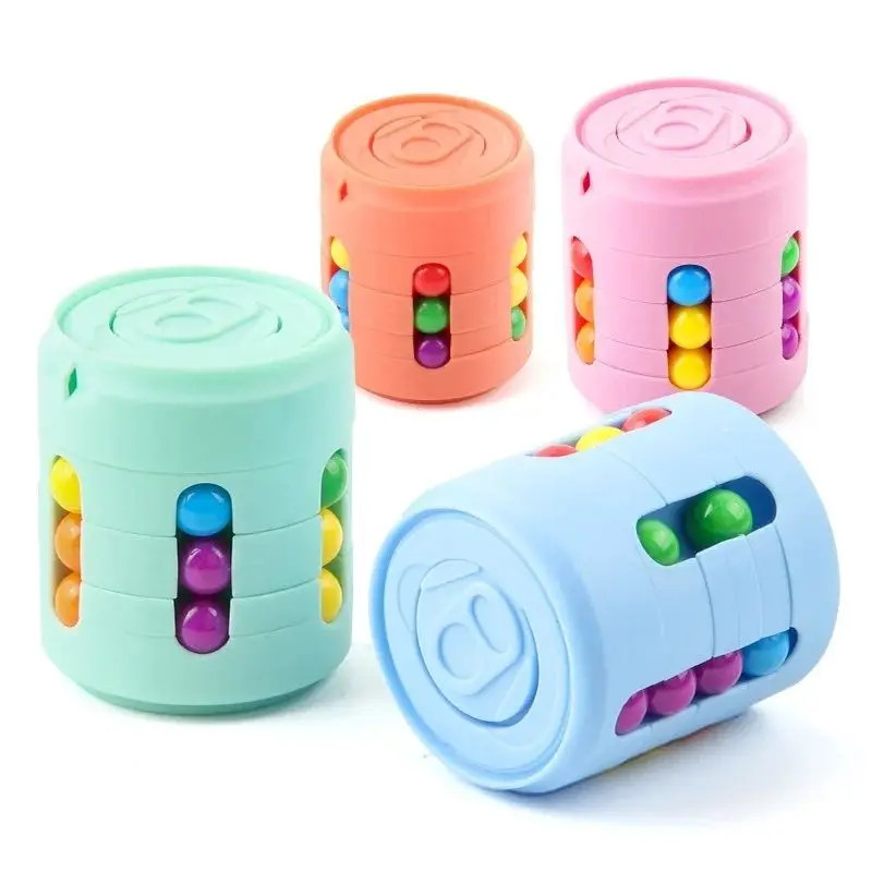 Multiple Functions Fidget Spinner Magic Colorful Beans Finger Spinning ...