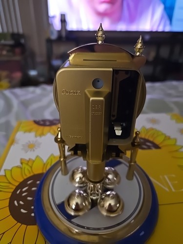 Vintage Glass Dome Rotating Pendulum Quartz Clock | eBay