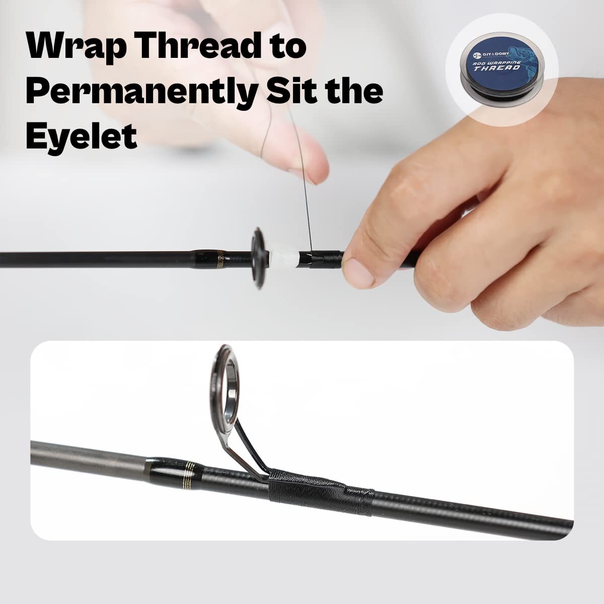 Fishing Rod Repair Kit with Epoxy Glue, Wrapping Thread, Clipper, and ...