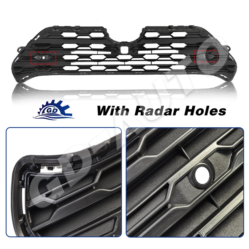 For 2019-2024 Toyota RAV4 Front Center Bumper Grille With Radar Holes ...