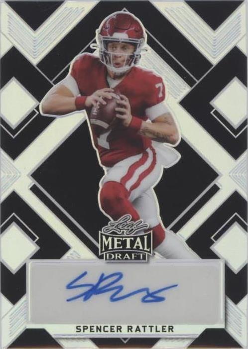 2022 Leaf Metal Draft - Spencer Rattler #BA-SR1 Black Prismatic /15 (AU ...