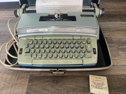 Vintage Smith Corona Coronet Super 12 Electric Typewriter Blue W/Case ...