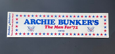 RARE ORIGINAL VINTAGE 1972 ARCHIE BUNKER ’S ALL IN THE FAMILY BUMPER ...