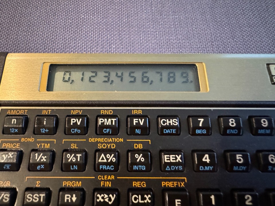 VTG Hewlett Packard HP 12C Business Financial Calculator 1986 USA ...