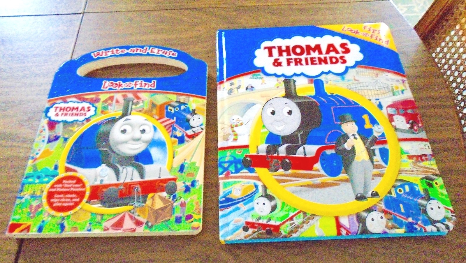 SET OF 2 THOMAS & FRIENDS WRITE & ERASE, LOOK & FIND BOARD BOOKS (E) | eBay