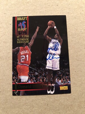 Donald Williams Signature (auto,autograph,signed) UNC Heels college uni ...