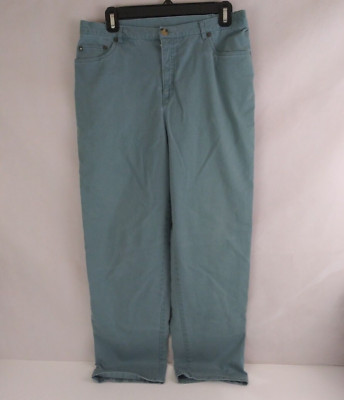 Vintage Koret Women's Blueish Green Stretch Straight Leg Jeans Size 12 ...