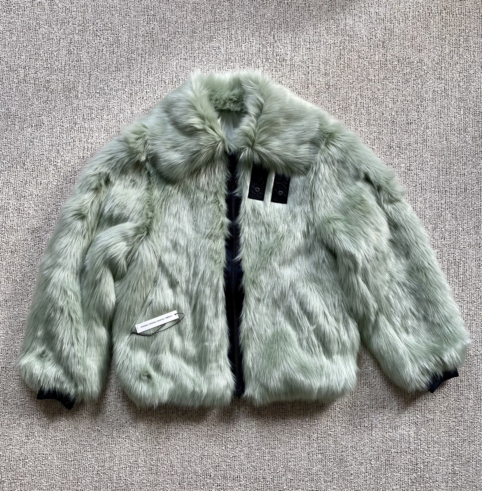 NWT Nike NikeLab x AMBUSH Yoon Reversible Faux Fur Bomber Jacket/ Jade ...