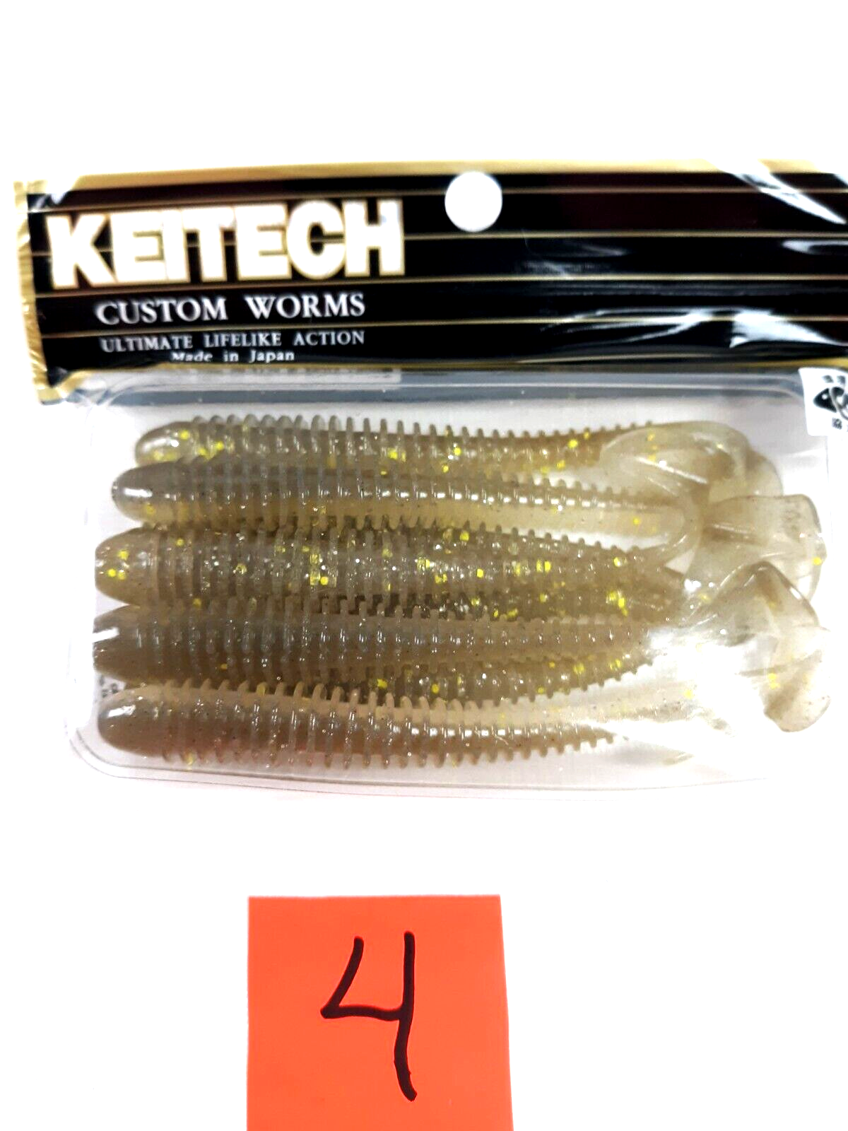 KEITECH Swing Impact 4" P.Tail, Swimbait 5 Colors, 8 Baits per pak 12 ...
