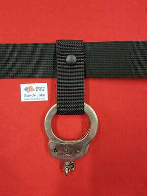 Police Handcuff Strap Locking Snaps Heavy Duty Ballistic Nylon 1.5 Inch ...