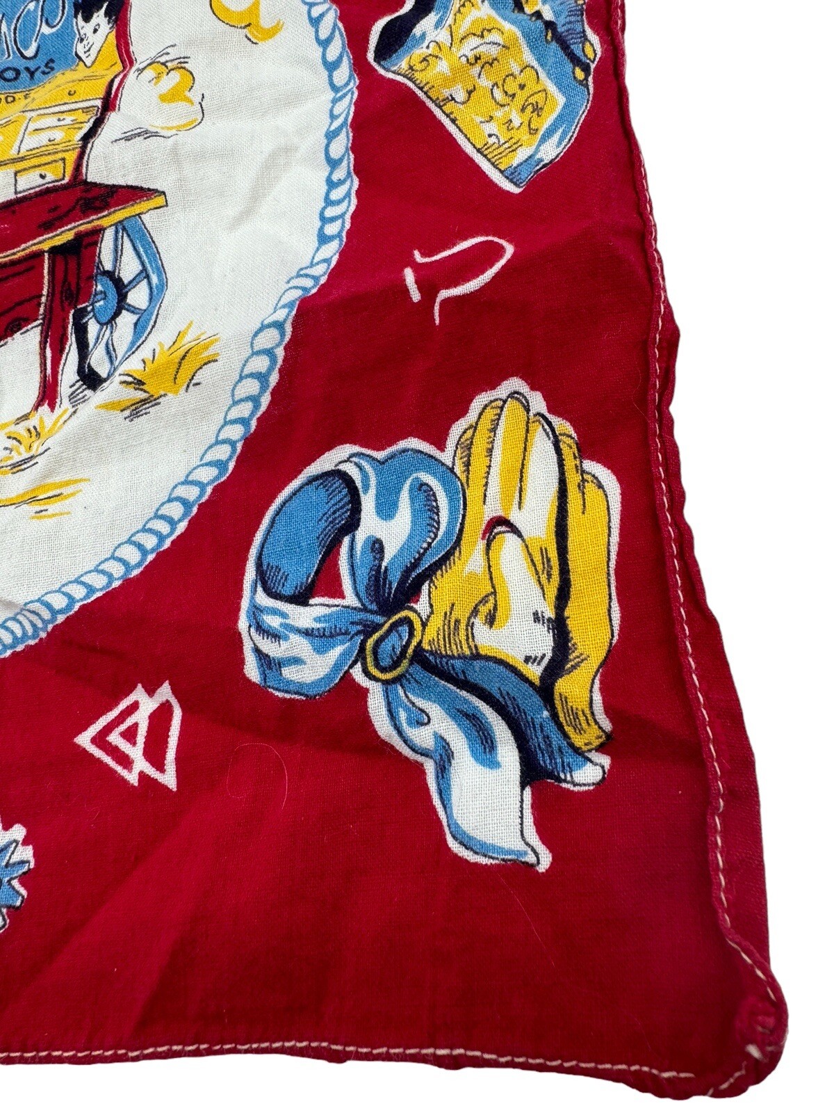 Vintage Amsco Toys Handkerchief Bandana Red Hankie Toy Advertising 12 ...