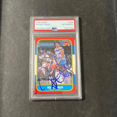 1986 Fleer #108 Reggie Theus Signed Card AUTO PSA Slabbed Kings | eBay