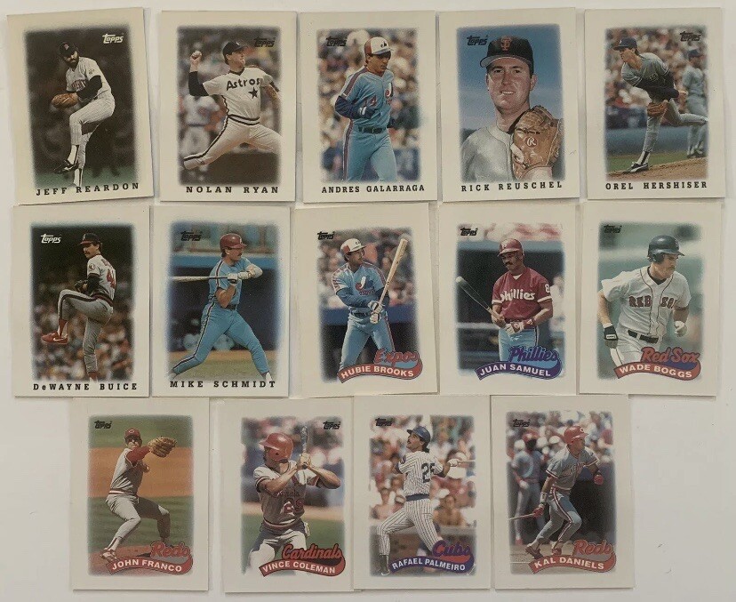 Lot of (14) 1988 & 1989 Topps MLB Baseball Mini Cards | eBay