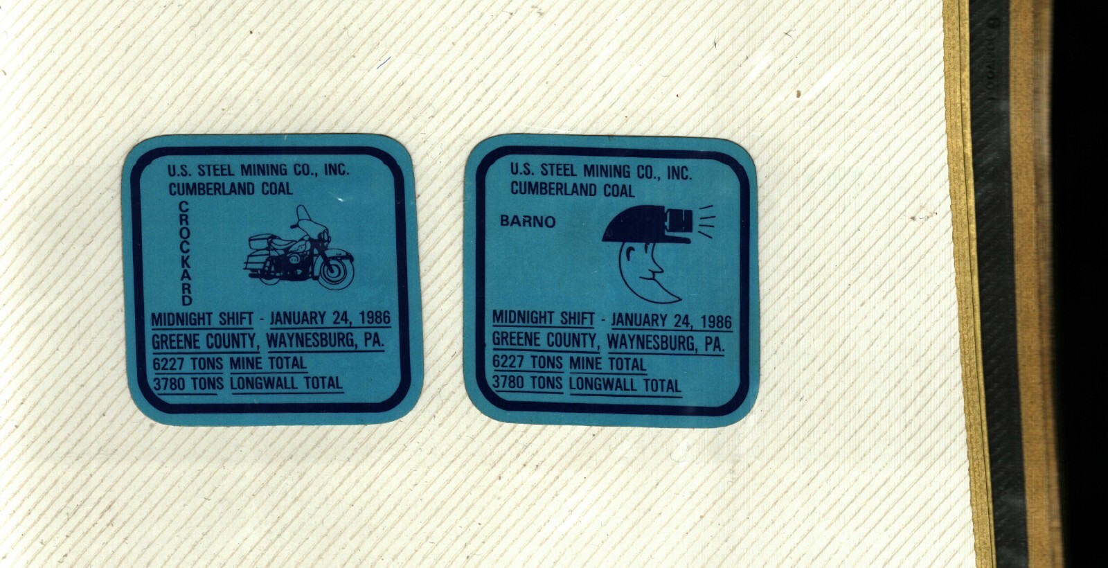 2 NICE US. STEEL MINING CO. INC. CUMBERLAND MINE COAL MINING STICKERS ...